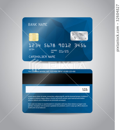 Realistic detailed credit card - Stock Illustration [32684827] - PIXTA
