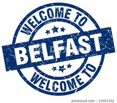 welcome to Belfast blue stamp - Stock Illustration [32691202] - PIXTA