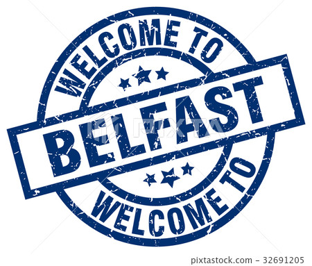 welcome to Belfast blue stamp - Stock Illustration [32691205] - PIXTA