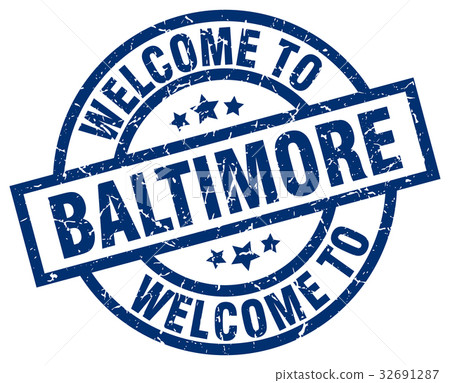 welcome to Baltimore blue stamp - Stock Illustration [32691287] - PIXTA