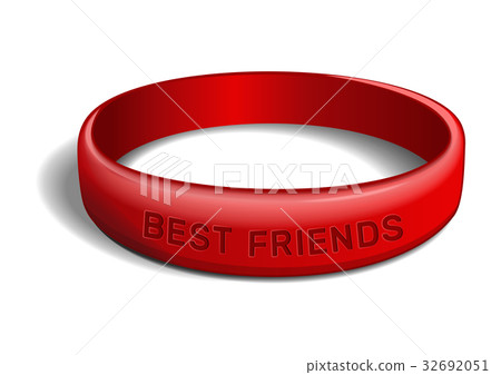BEST FRIENDS. Red plastic wristband - Stock Illustration [32692051] - PIXTA