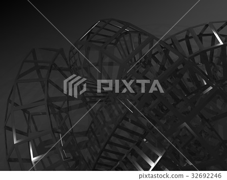 3d physical wire-frame structure installation - Stock Illustration ...
