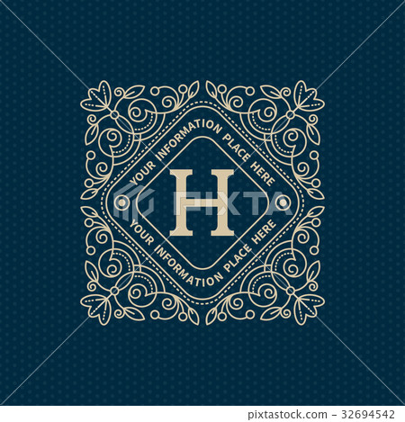 Monogram template - Stock Illustration [32694542] - PIXTA