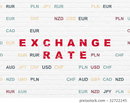 Money concept: Exchange Rate on wall background-插圖素材 [32722245] - PIXTA圖庫
