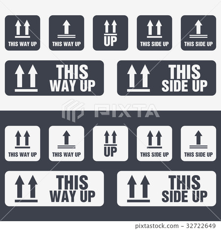 This Side Up. This Way Up. Packaging Symbol - Stock Illustration ...