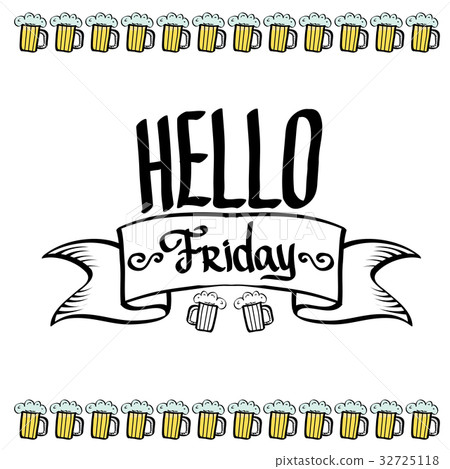 happy friday vector background. - Stock Illustration [32725118] - PIXTA