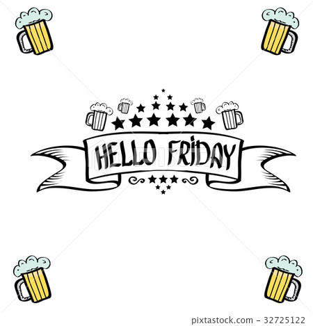 happy friday vector background. - Stock Illustration [32725122] - PIXTA