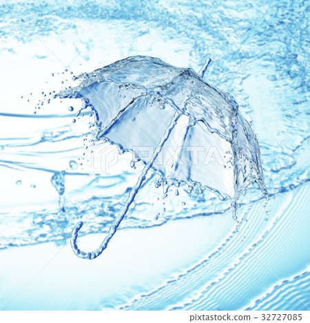 Water splash in the form of a umbrella. - Stock Illustration [32727085 ...