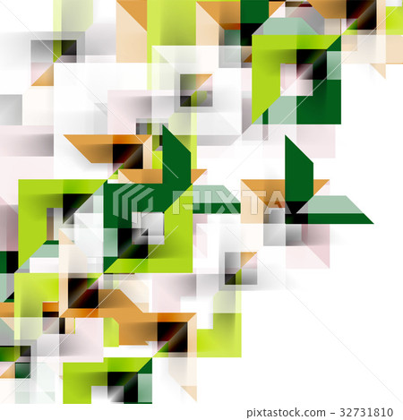 Modern square geometric pattern design on white-插圖素材 [32731810] - PIXTA圖庫