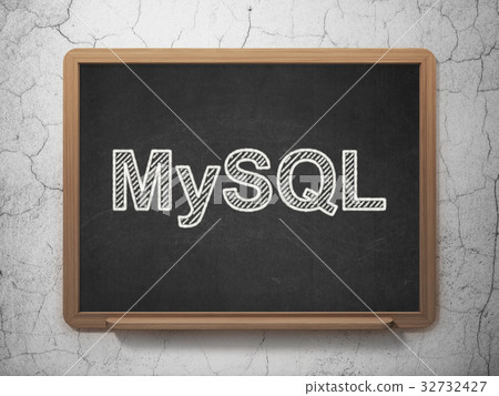 Software concept: MySQL on chalkboard background-插圖素材 [32732427] - PIXTA圖庫