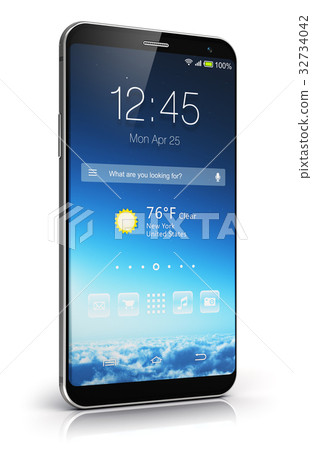 Modern touchscreen smartphone - Stock Illustration [32734042] - PIXTA
