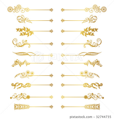 Text decorative ruled line set - Stock Illustration [32744735] - PIXTA