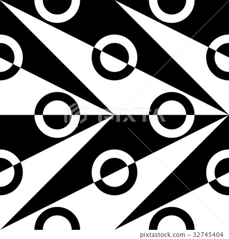 Seamless Circle and Triangle Pattern - Stock Illustration [32745404 ...