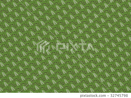 White Nanten Pattern S_ Moss Green - Stock Illustration [32745798] - PIXTA