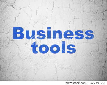 Finance concept: Business Tools on wall background - Stock Illustration ...