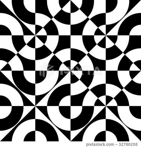 Seamless Curved Shape Pattern - Stock Illustration [32780208] - PIXTA