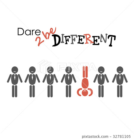 illustration of people icons, be different - Stock Illustration ...