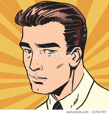 avatar portrait sad man - Stock Illustration [32783797] - PIXTA