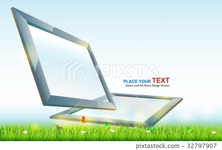 Mirror frame and blur sky - Stock Illustration [32797907] - PIXTA