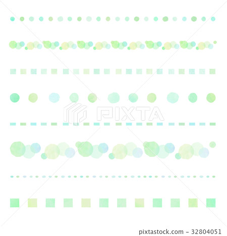 Watercolor style line set (green) - Stock Illustration [32804051] - PIXTA