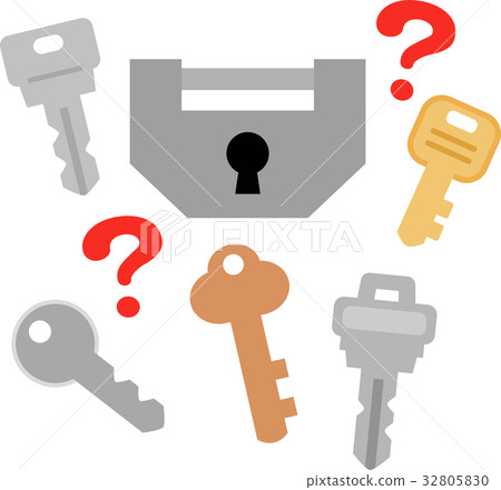 Lock and many keys - Stock Illustration [32805830] - PIXTA