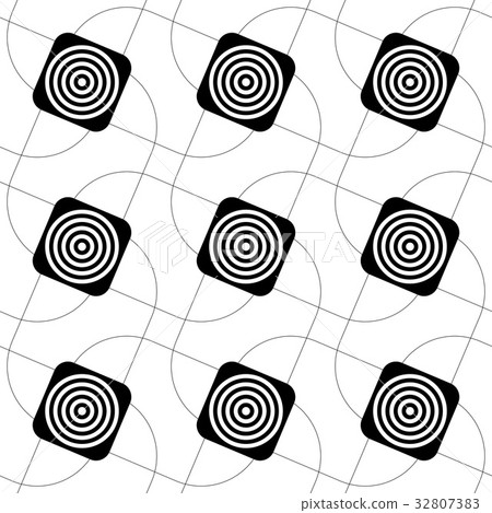 Seamless Circle and Square Pattern - Stock Illustration [32807383] - PIXTA