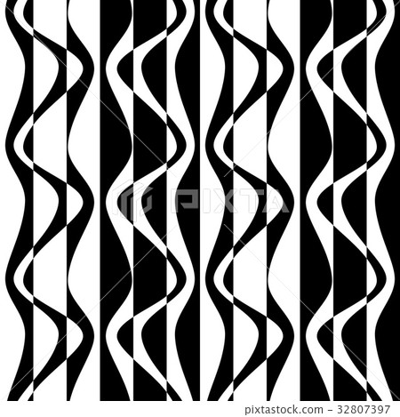 Seamless Curved Shape Pattern - Stock Illustration [32807397] - PIXTA