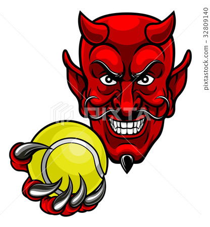 Devil Tennis Sports Mascot - Stock Illustration [32809140] - PIXTA