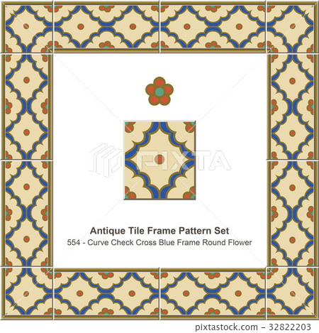Antique tile frame pattern set - Stock Illustration [32822203] - PIXTA