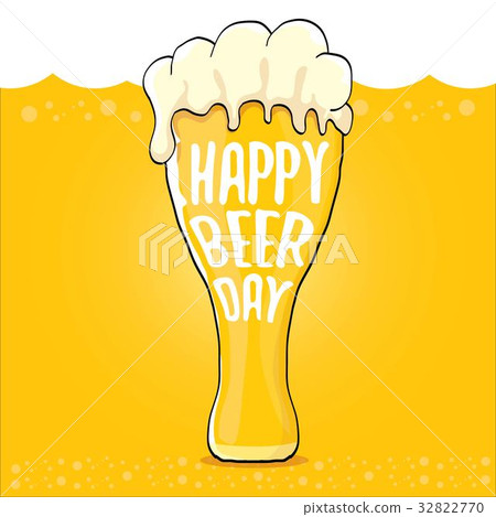 happy beer day vector graphic poster. - Stock Illustration [32822770 ...