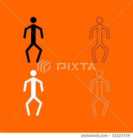 A man with crooked legs set icon . - Stock Illustration [32825734] - PIXTA