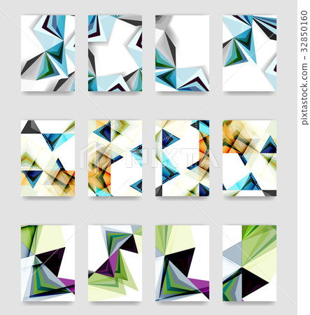 Minimal vector covers background set - Stock Illustration [32850160 ...