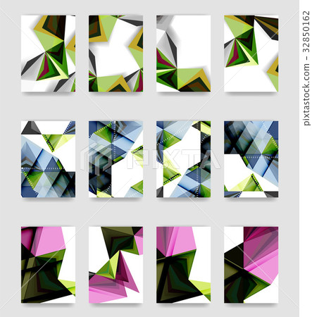 Minimal vector covers background set - Stock Illustration [32850162 ...