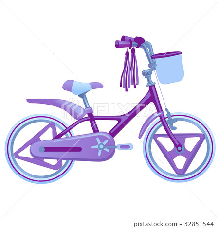 Cute kids bicycle. Vector illustration isolated - Stock Illustration ...