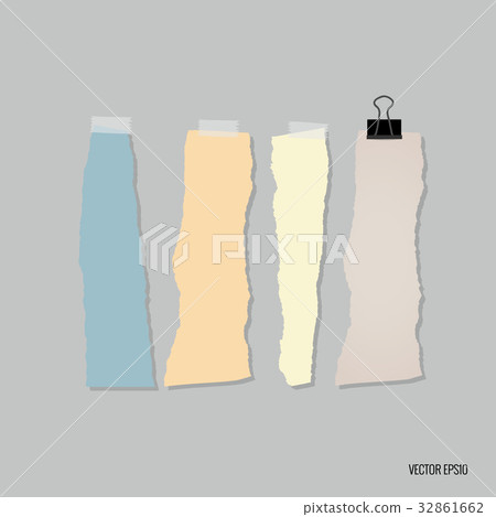 Collection of various note papers, ready for... - Stock Illustration ...