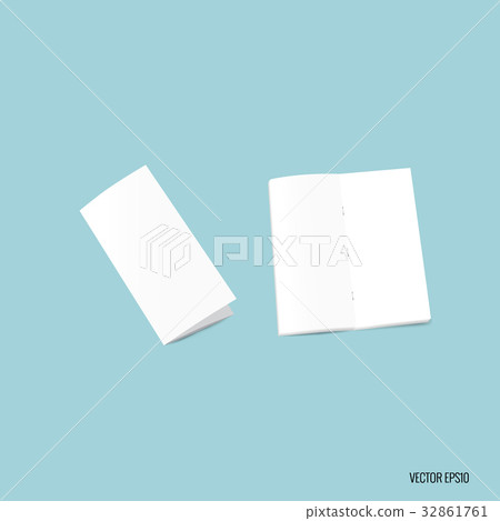 Bifold white template paper. Vector illustration-插圖素材 [32861761] - PIXTA圖庫