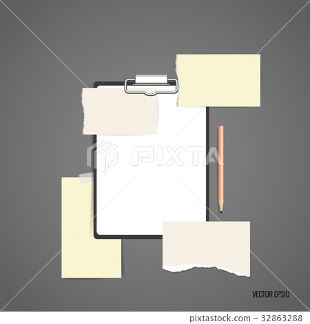 Collection of various note papers, ready for... - Stock Illustration ...