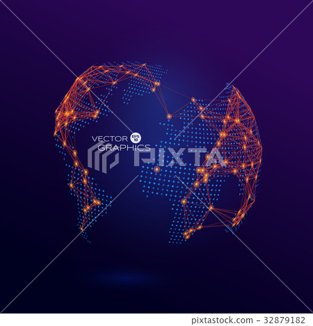 particles world-插圖素材 [32879182] - PIXTA圖庫