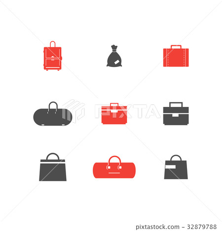 Set of simple vector icons bags - Stock Illustration [32879788] - PIXTA