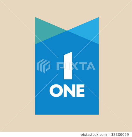 Word and number one vector. First template icon - Stock Illustration ...