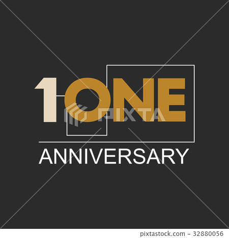 Word and number one vector. First template icon - Stock Illustration ...
