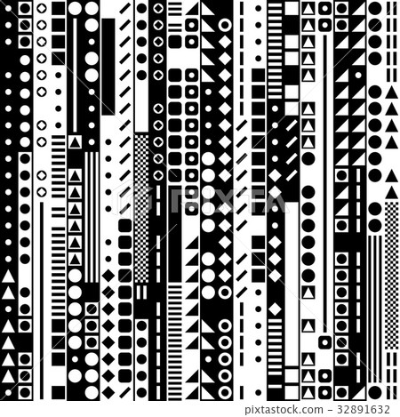 Seamless Circle, Square and Triangle Pattern - Stock Illustration ...