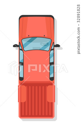 Top view pick up truck isolated vector icon - Stock Illustration ...