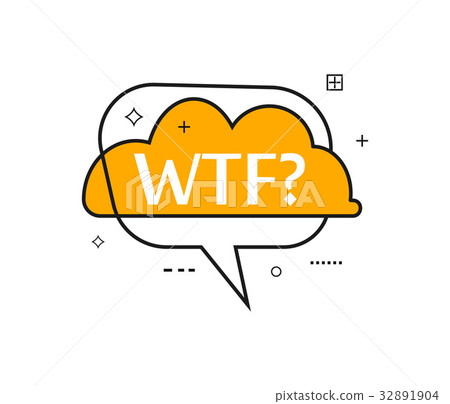 Outline speech bubble with WTF? phrase - Stock Illustration [32891904 ...