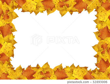 Fallen leaf frame - Stock Illustration [32893006] - PIXTA
