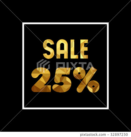 Sale 25% off gold quote for business discount - Stock Illustration ...