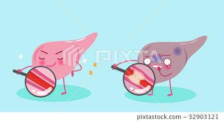cute cartoon liver - Stock Illustration [32903121] - PIXTA