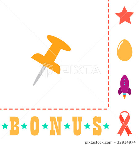 push pins computer symbol - Stock Illustration [32914974] - PIXTA