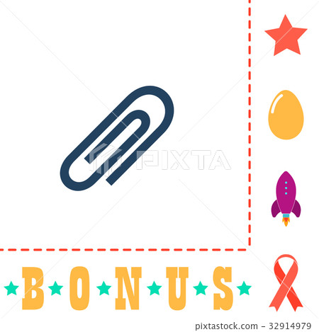 paper clip computer symbol - Stock Illustration [32914979] - PIXTA