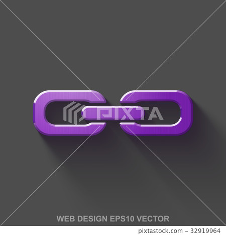 Flat metallic web design 3D icon. Purple Glossy - Stock Illustration ...